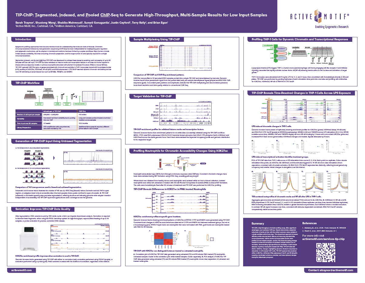 TIP-ChIP: Tagmented, Indexed, and Pooled ChIP-Seq to Generate High ...